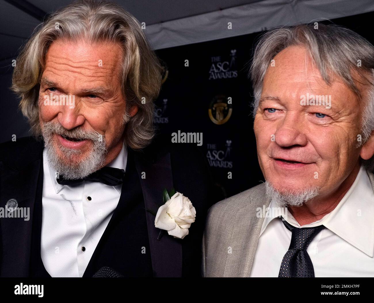 This Saturday, Feb. 9, 2019 photo actor Jeff Bridges, left, joined by ...