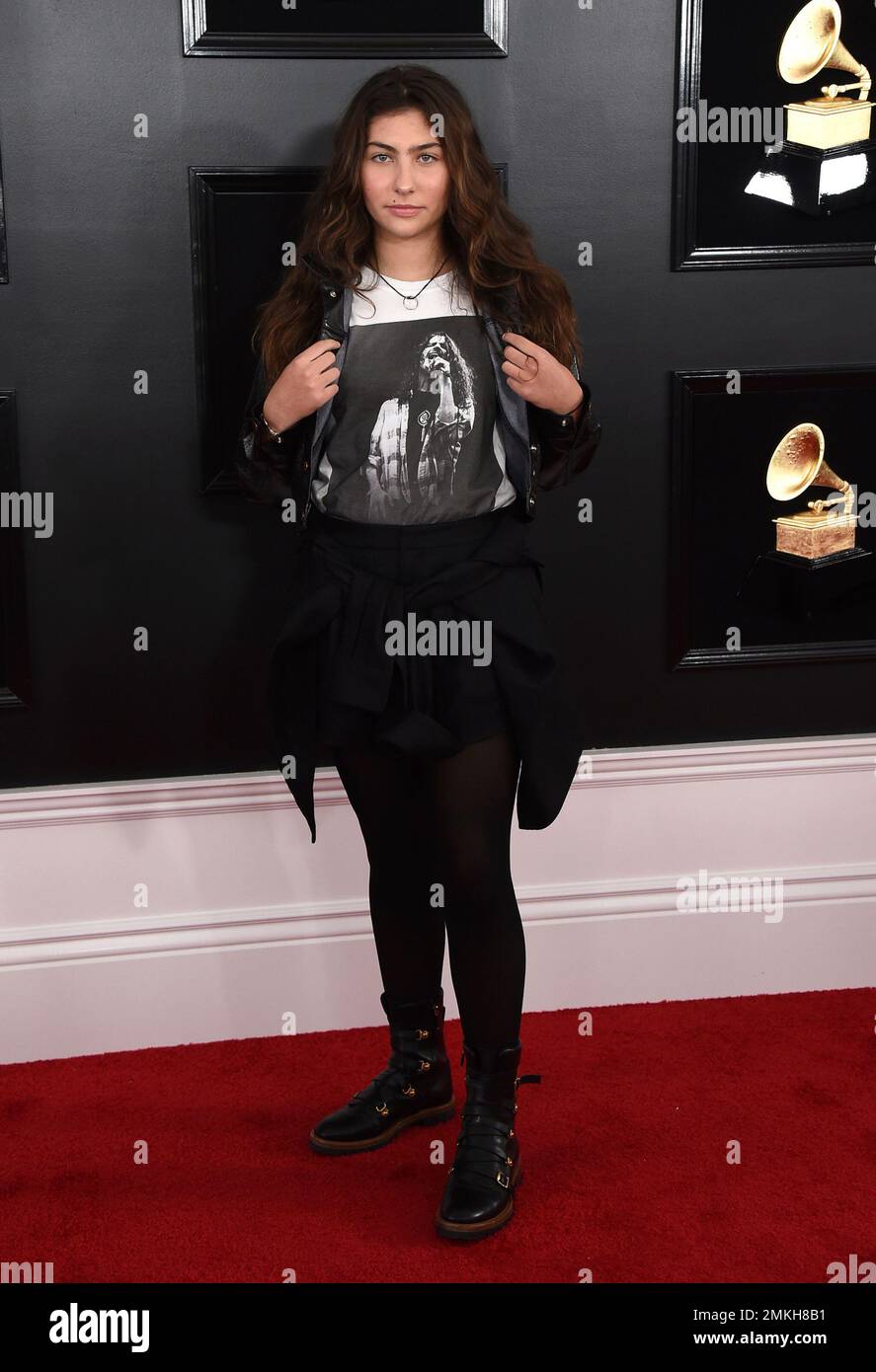 Toni Cornell arrives at the 61st annual Grammy Awards at the Staples ...