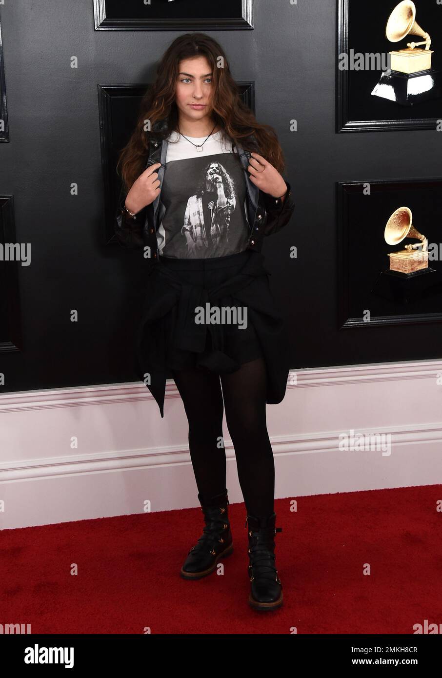 Toni Cornell arrives at the 61st annual Grammy Awards at the Staples ...