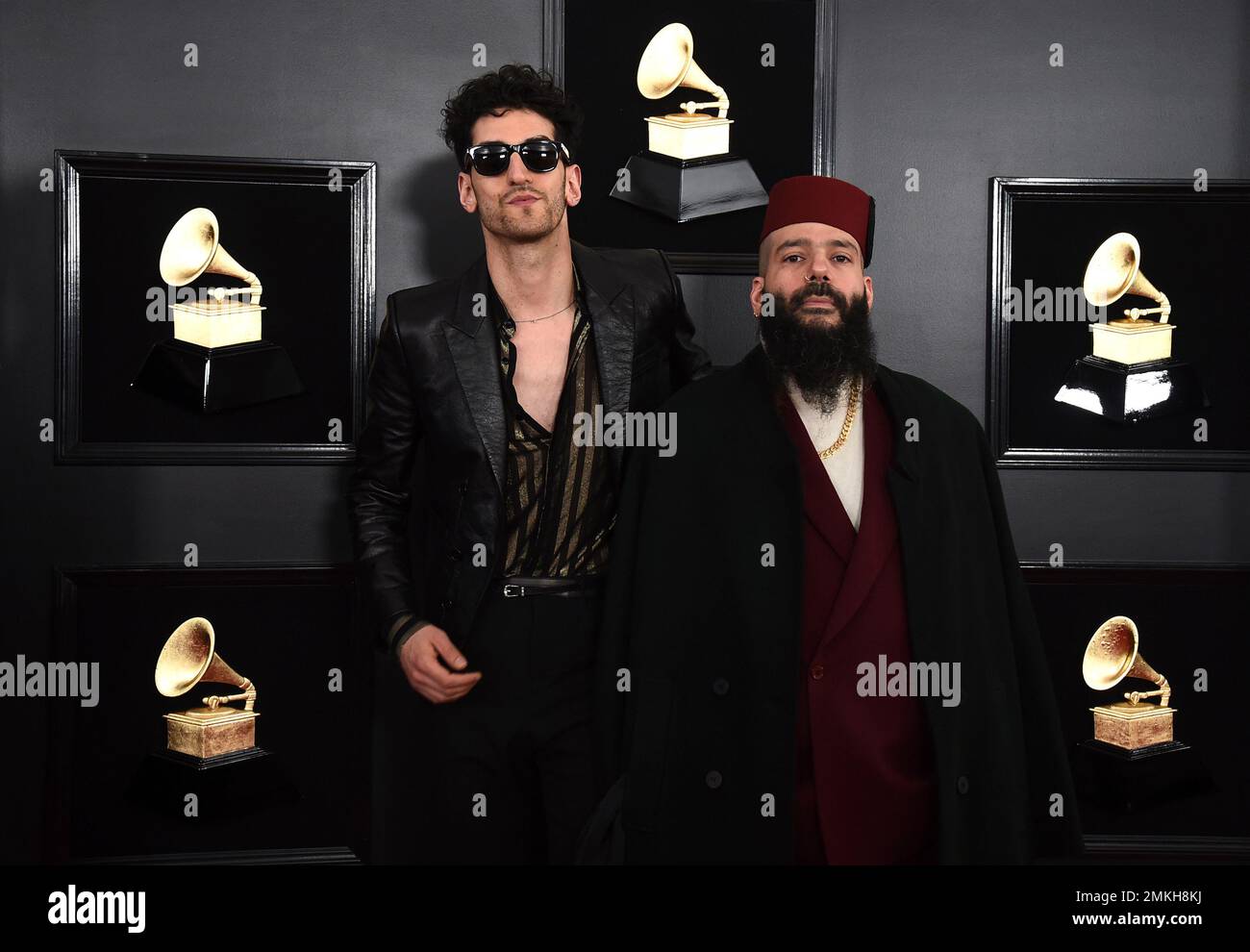 David Macklovitch, left, and Patrick Gemayel of "Chromeo" arrive at the ...