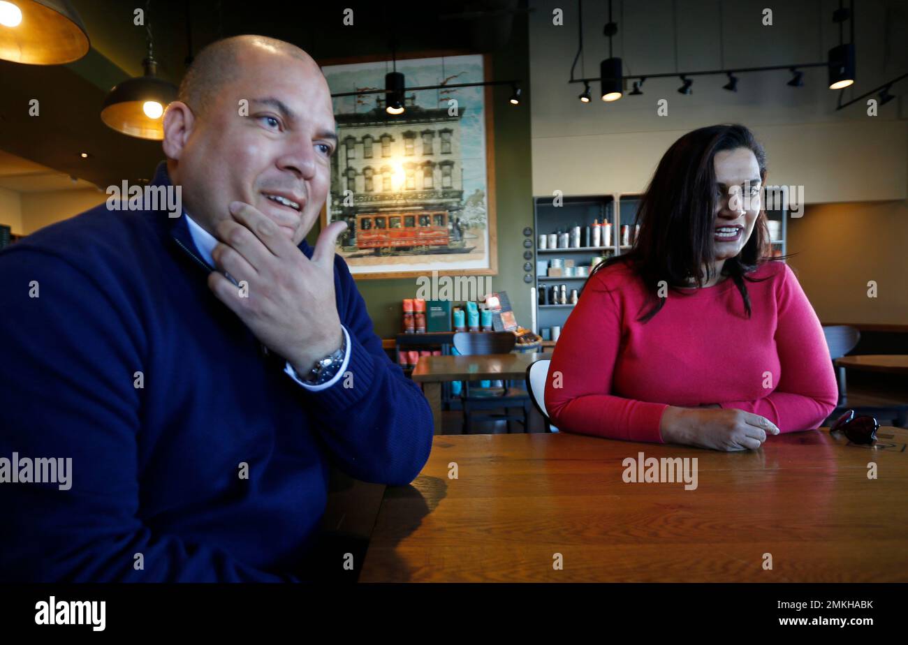 In this Jan. 10, 2019, photo David Harris Jr., left, the nephew of ...