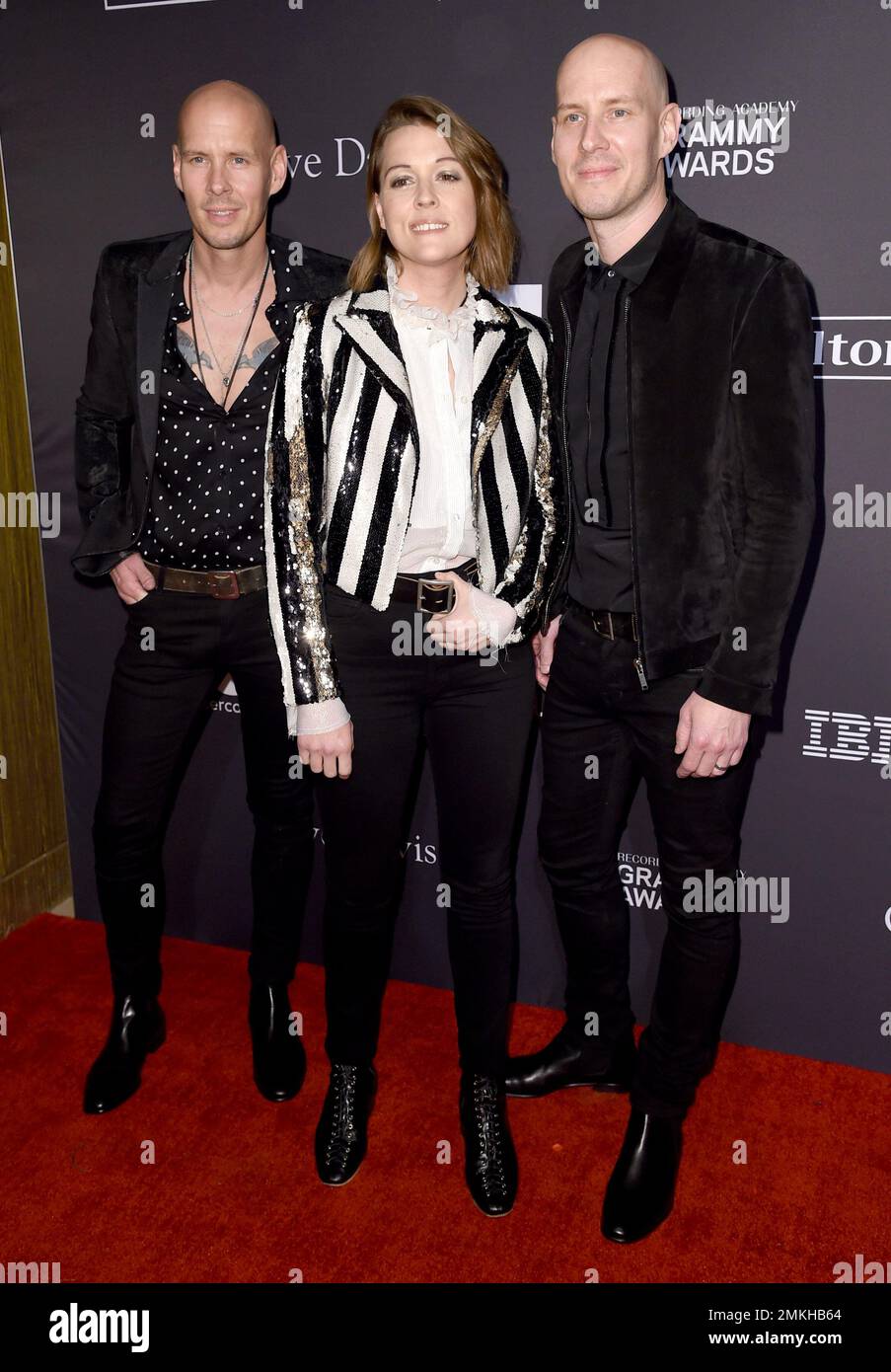 Phil Hanseroth, from left, Brandi Carlile, and Tim Hanseroth arrive at ...