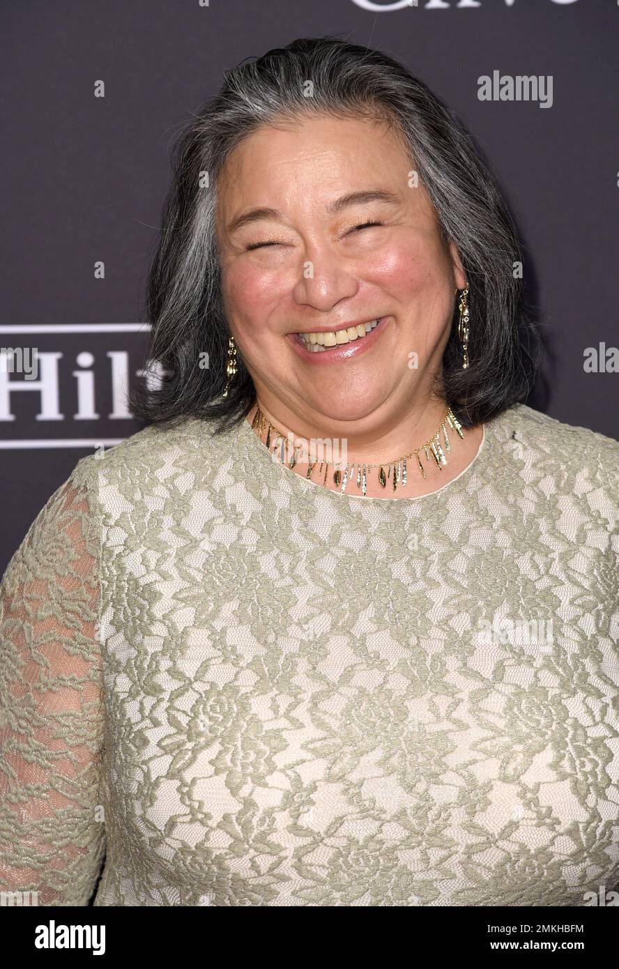 Tina Chen arrives at the Pre-Grammy Gala And Salute To Industry Icons at the Beverly Hilton ...