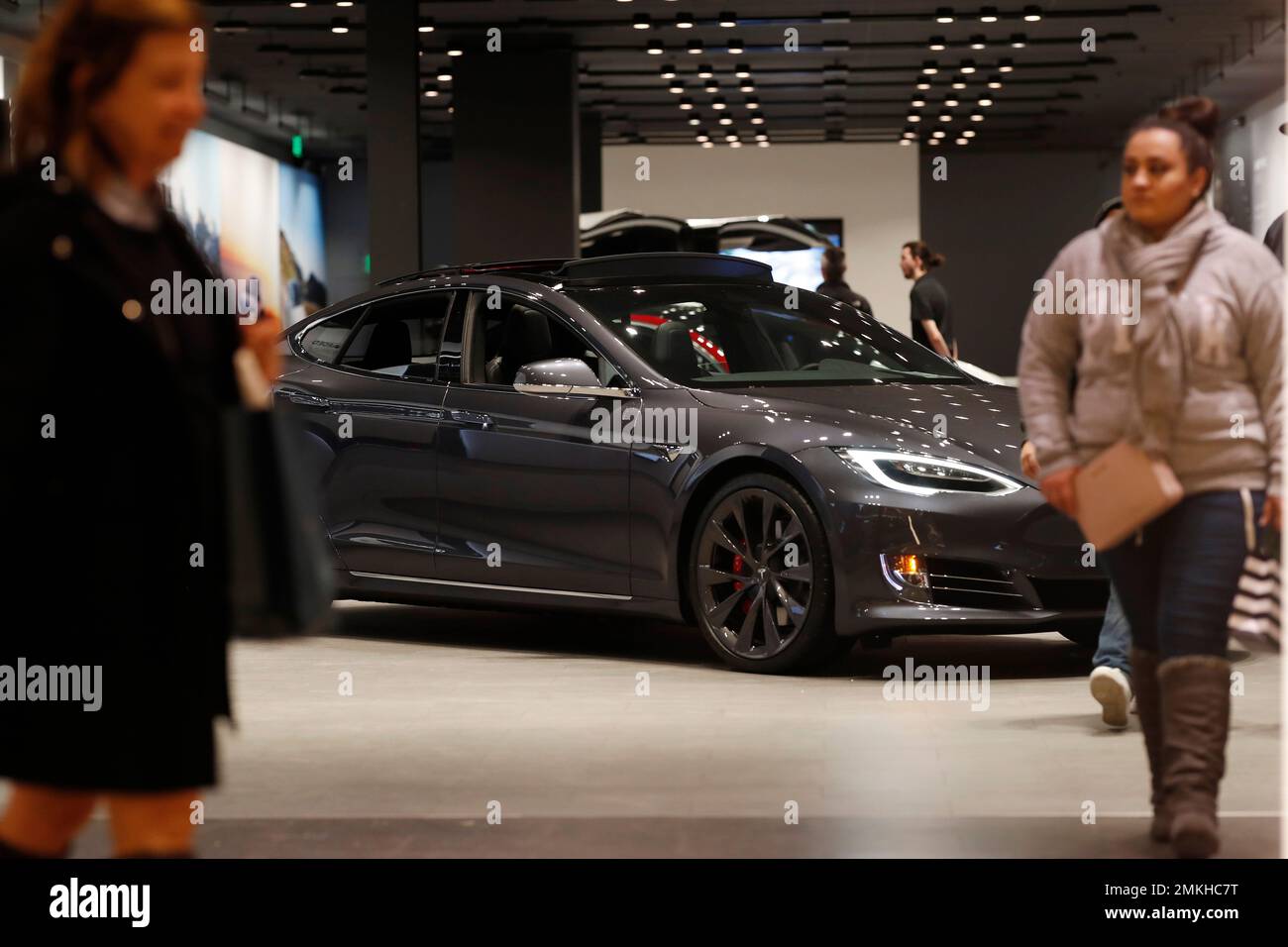 FILE--In this Saturday, Feb. 9, 2019, file photograph, buyers look over ...