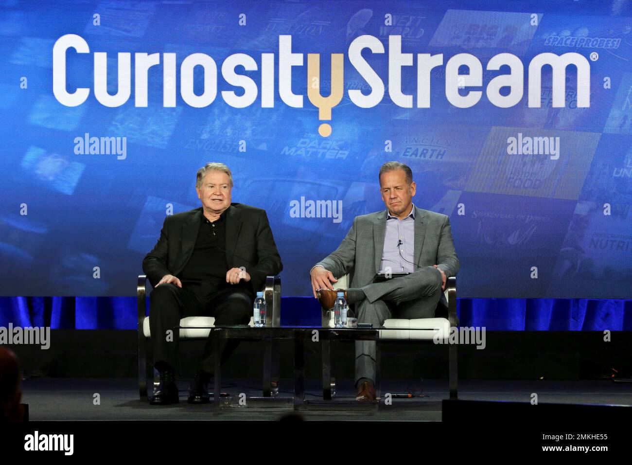 John Hendricks, left, and Clint Stinchcomb participate in the Executive ...