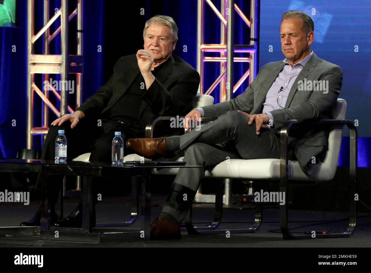 John Hendricks, left, and Clint Stinchcomb participate in the Executive ...