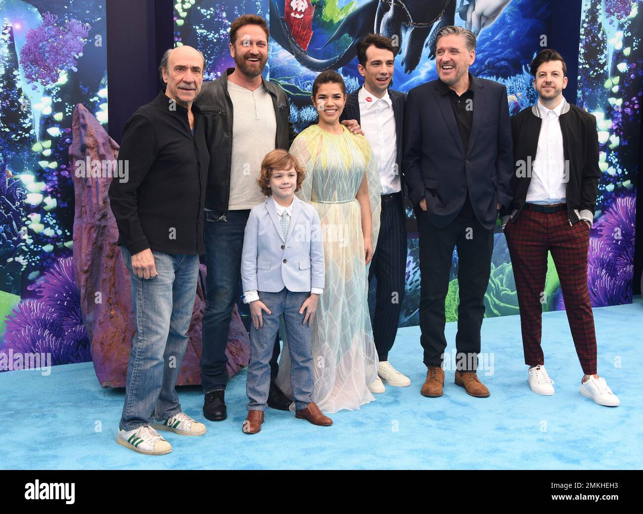 Cast members from left, F. Murray Abraham, Gerard Butler, AJ Kane ...