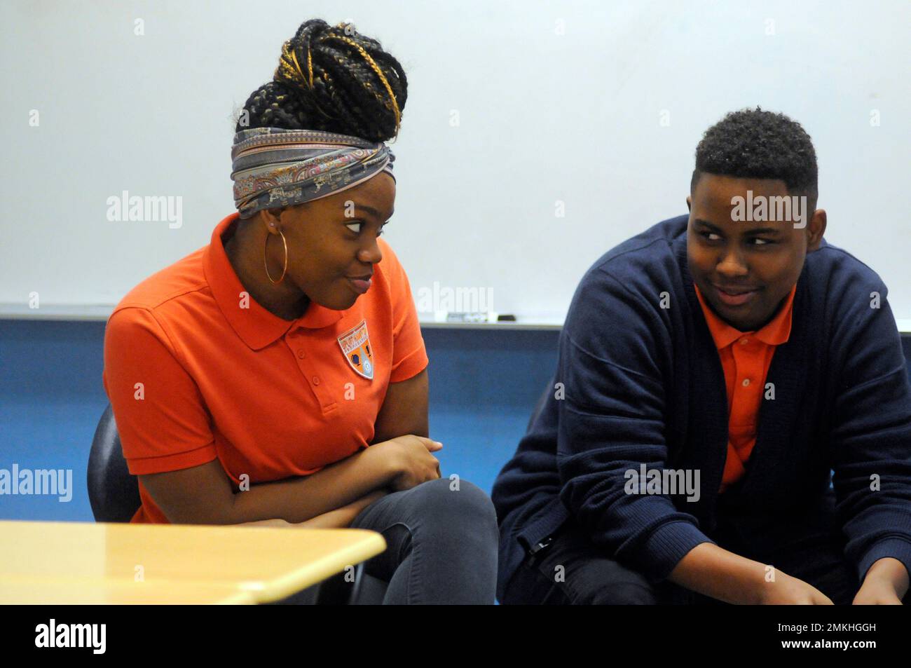 In this Nov. 15, 2018 photo, students participate in a Youth Aware of Mental Health session at ...