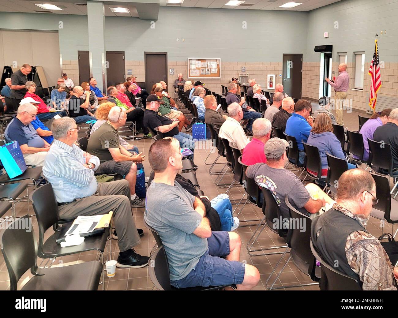 Military retirees and their family members participate in the 2022 ...