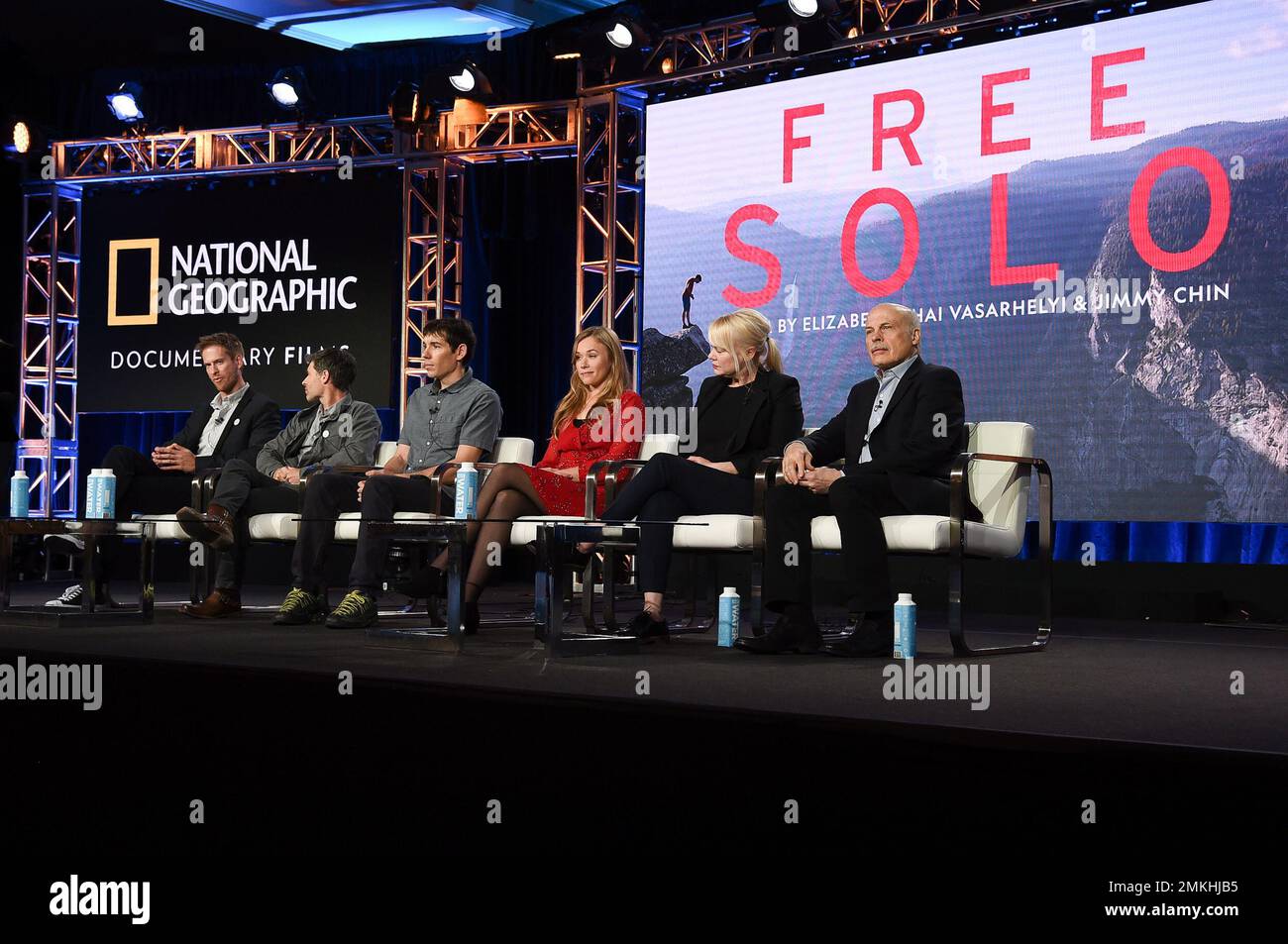 Clair Popkin, from left, Mikey Schaefer, Alex Honnold, Sanni McCandless ...