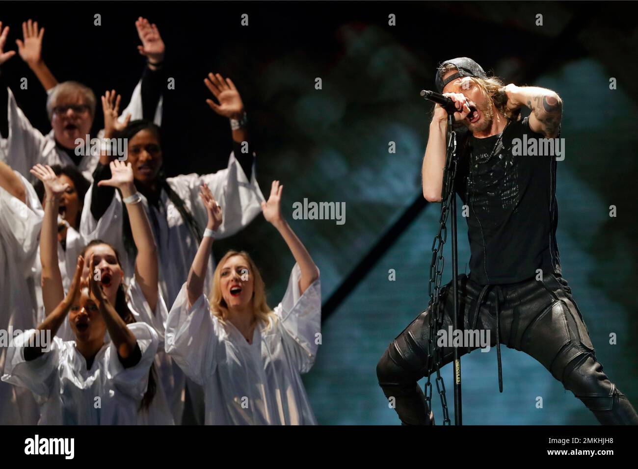 French singer of electro rock band Shaka Ponk, Francois Charon, known ...