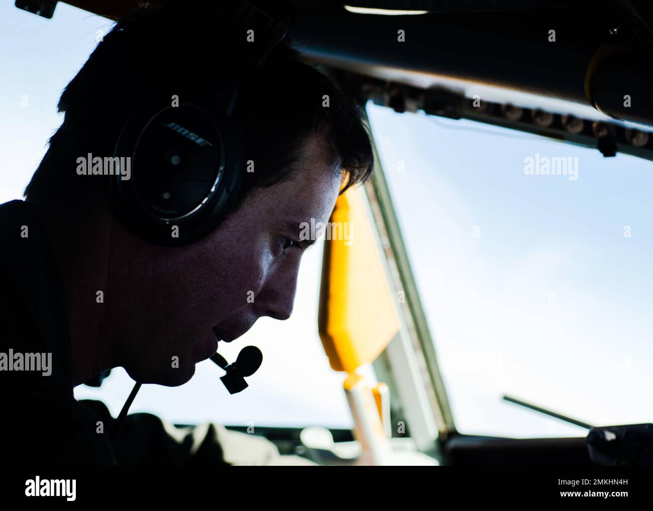U.S. Air Force Maj. Myles Berthold, 909th Air Refueling Squadron KC-135 ...