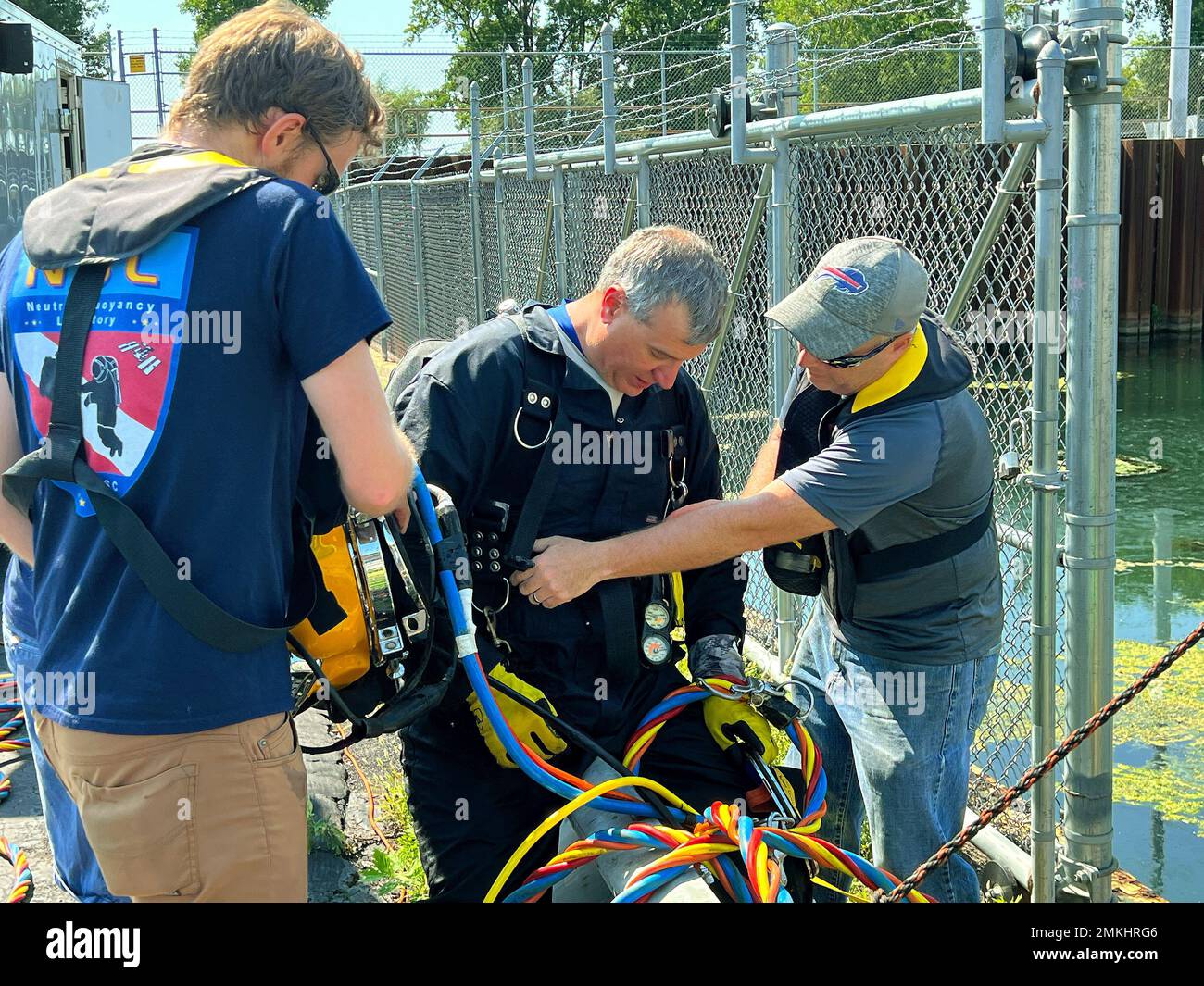 The Army Corps of Engineers, Buffalo District, dive team members ...