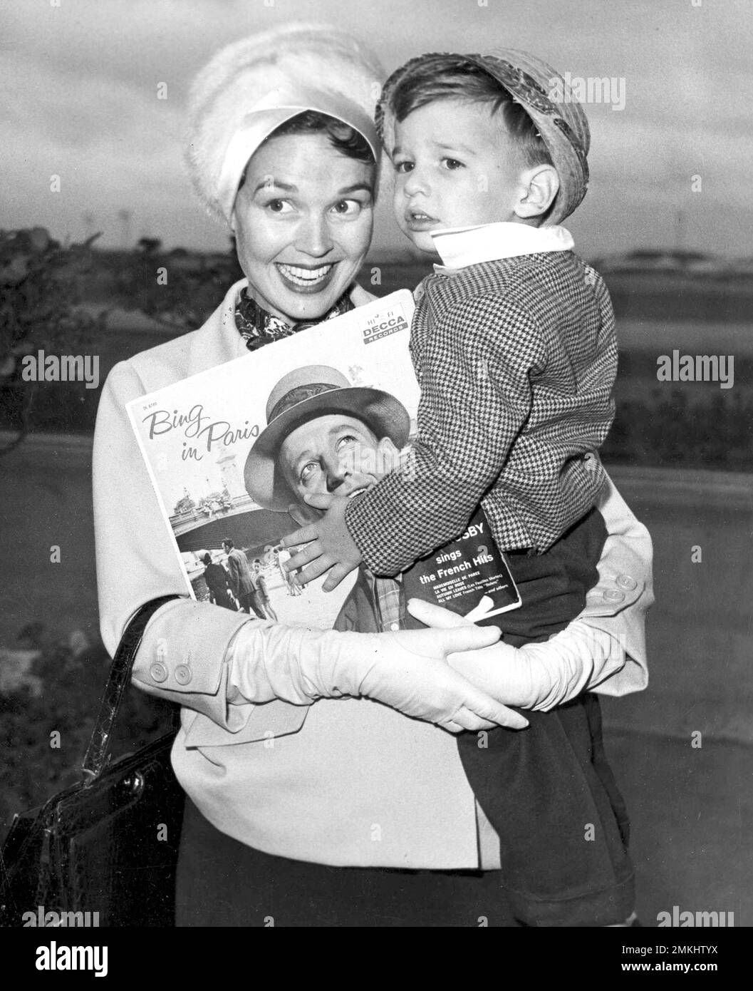 Kathy Grant, actor wife of crooner Bing Crosby, and their son Harry, 3 ...