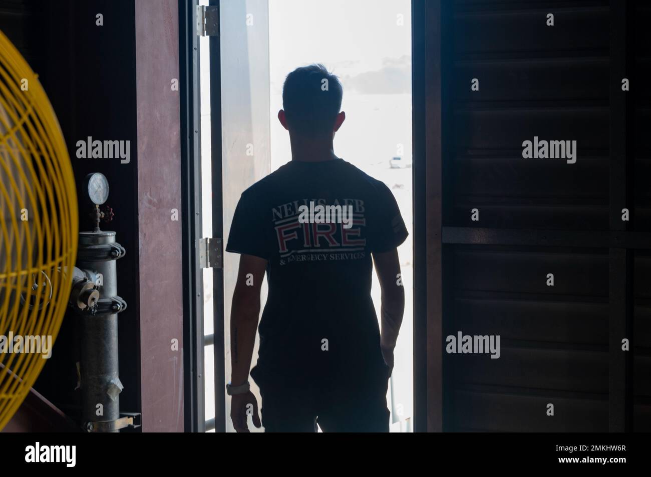 Airman 1st Class Sam Kilcrease, 99th Civil Engineer Squadron fireman ...