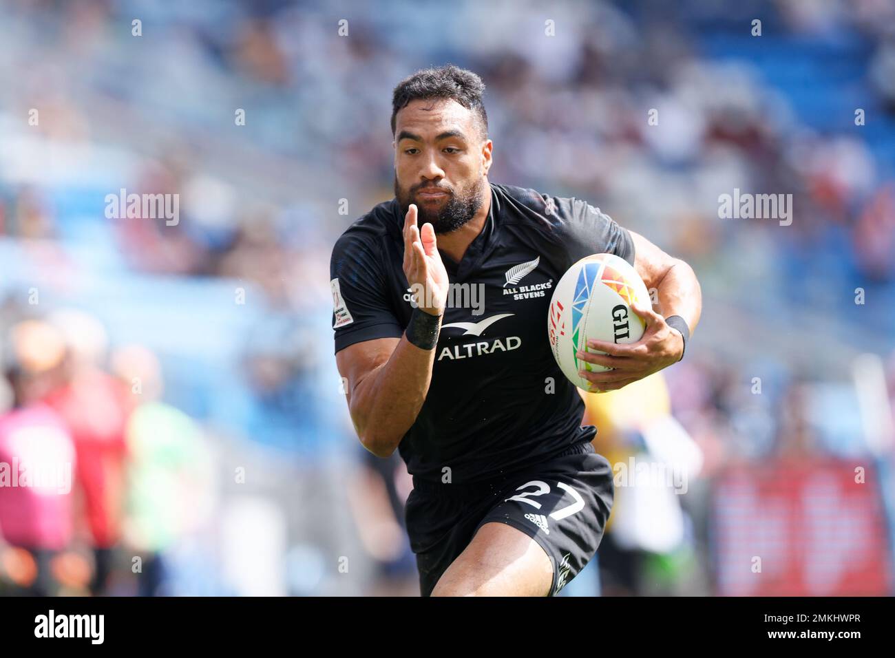 Sydney, Australia. 28th Jan, 2023. Sione Molia of New Zealand runs with ...
