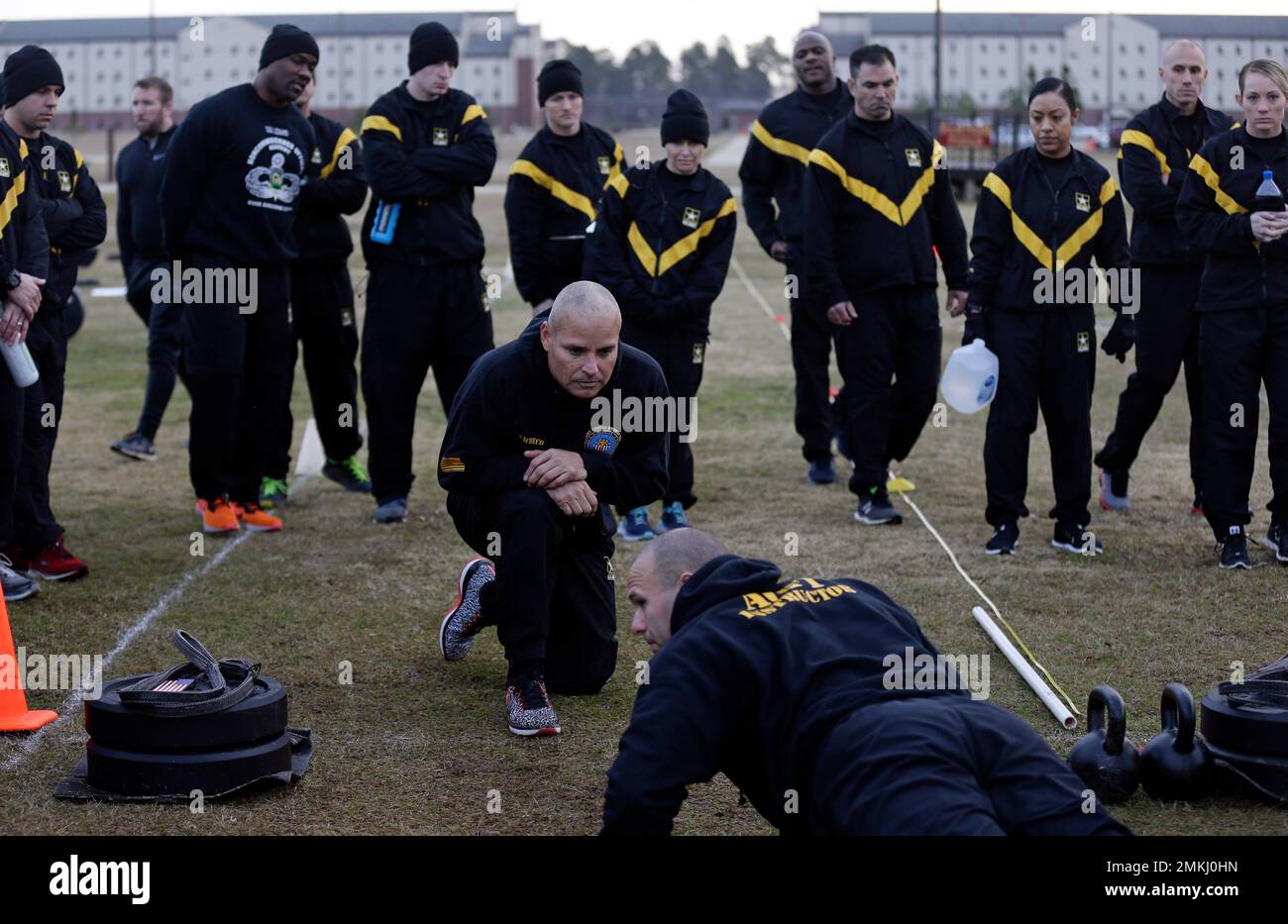 In this Jan. 8, 2019, photo, U.S Army troops observe as instructors ...
