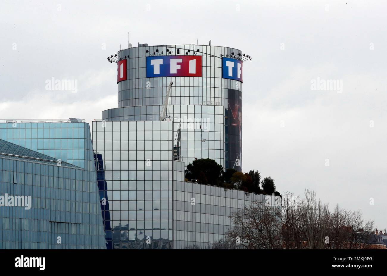 The headquarters of TF1 group, a private national French TV channel, is ...