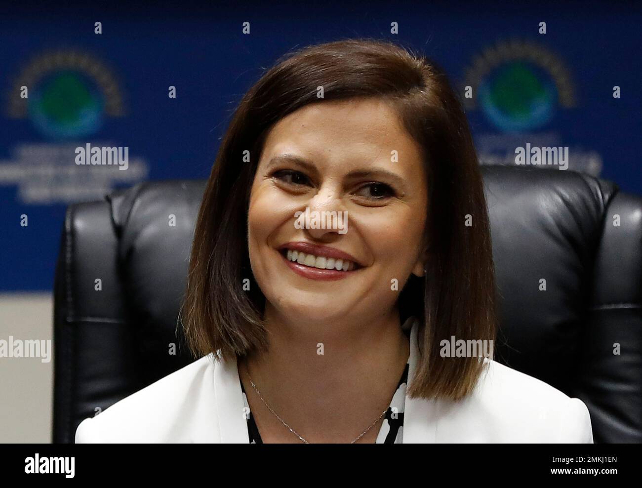 In this Tuesday Feb. 5, 2019 photo, Lebanese Minister of Energy and ...