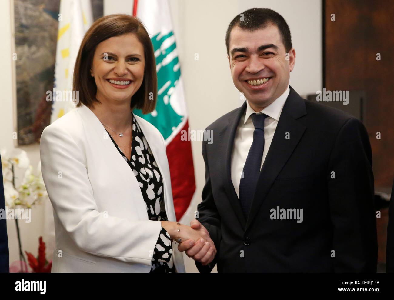 In this Tuesday Feb. 5, 2019 photo, Lebanese Minister of Energy and ...