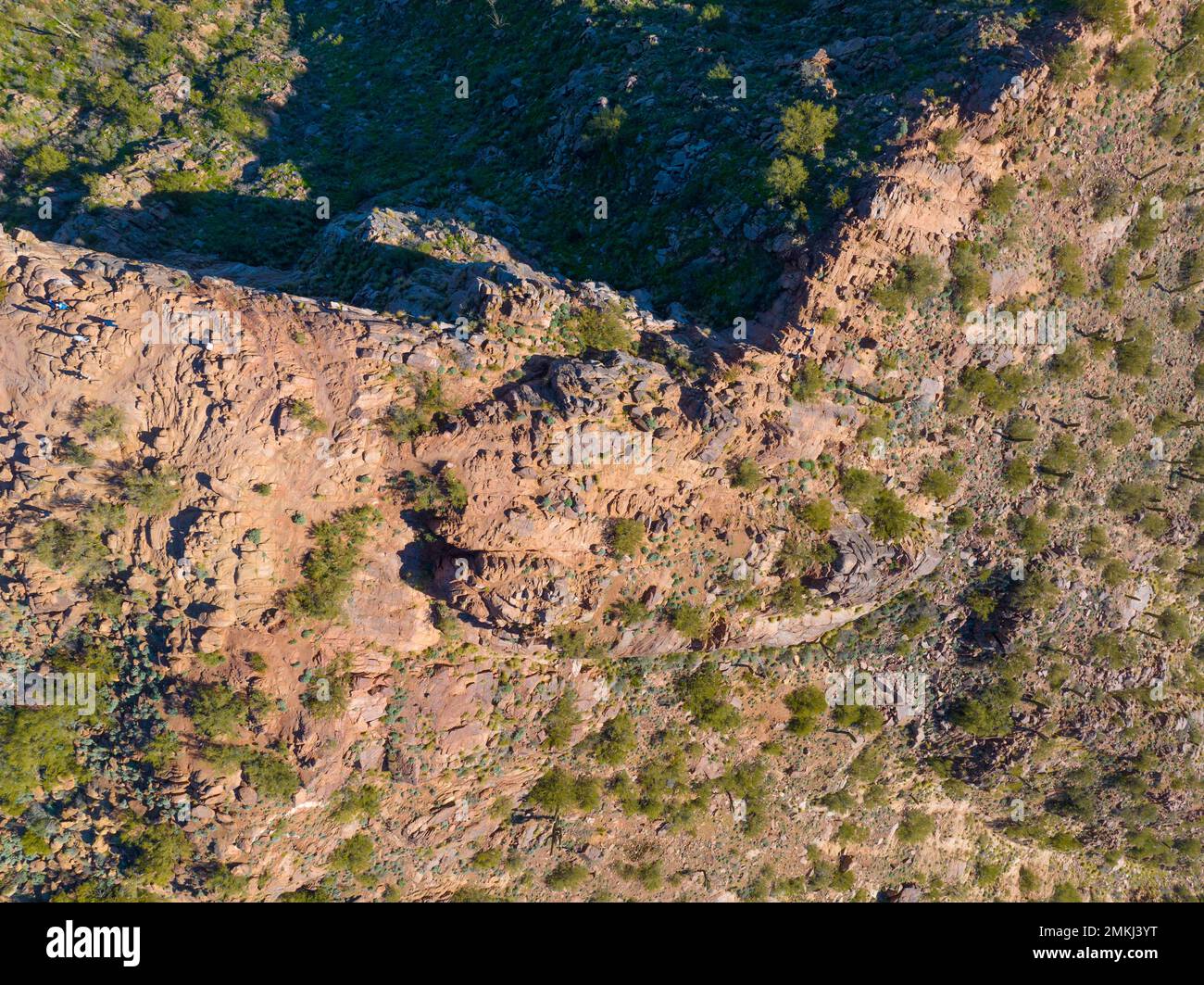Camelback Mountain peak top view in city of Phoenix, Arizona AZ, USA ...