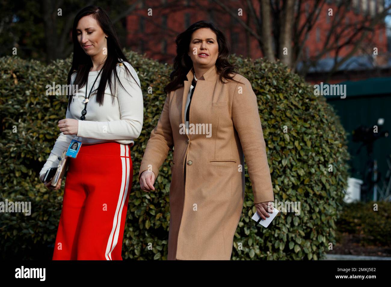 White House director of broadcast media Alexa Henning, left, and White ...