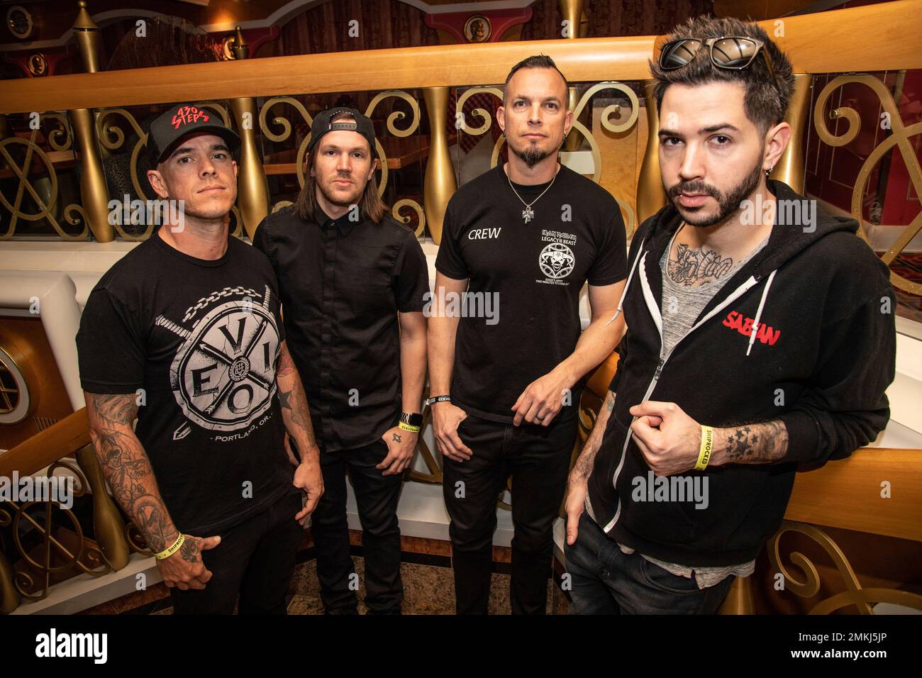 Tanner Keegan, from left, Eric Friedman, Mark Tremonti, and Ryan ...