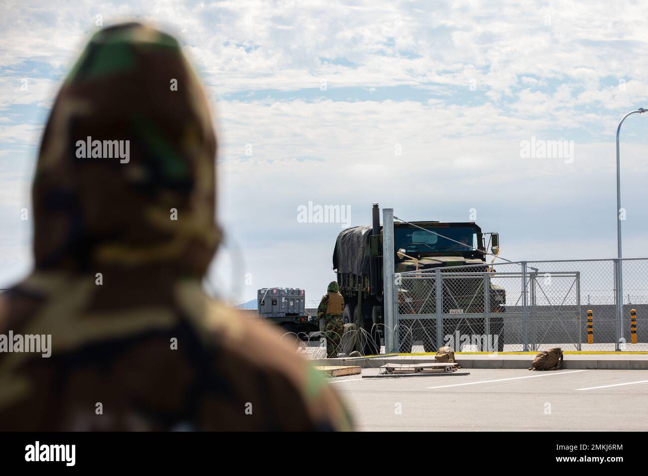 U.S. Marines with Marine Aviation Logistics Squadron 12 respond to a ...