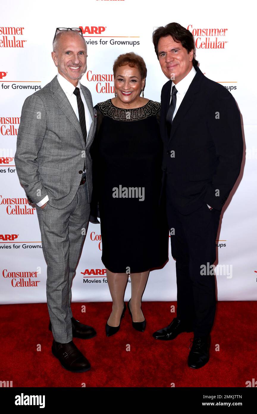 John DeLuca, from left, AARP CEO Jo Ann Jenkins, and Rob Marshall ...