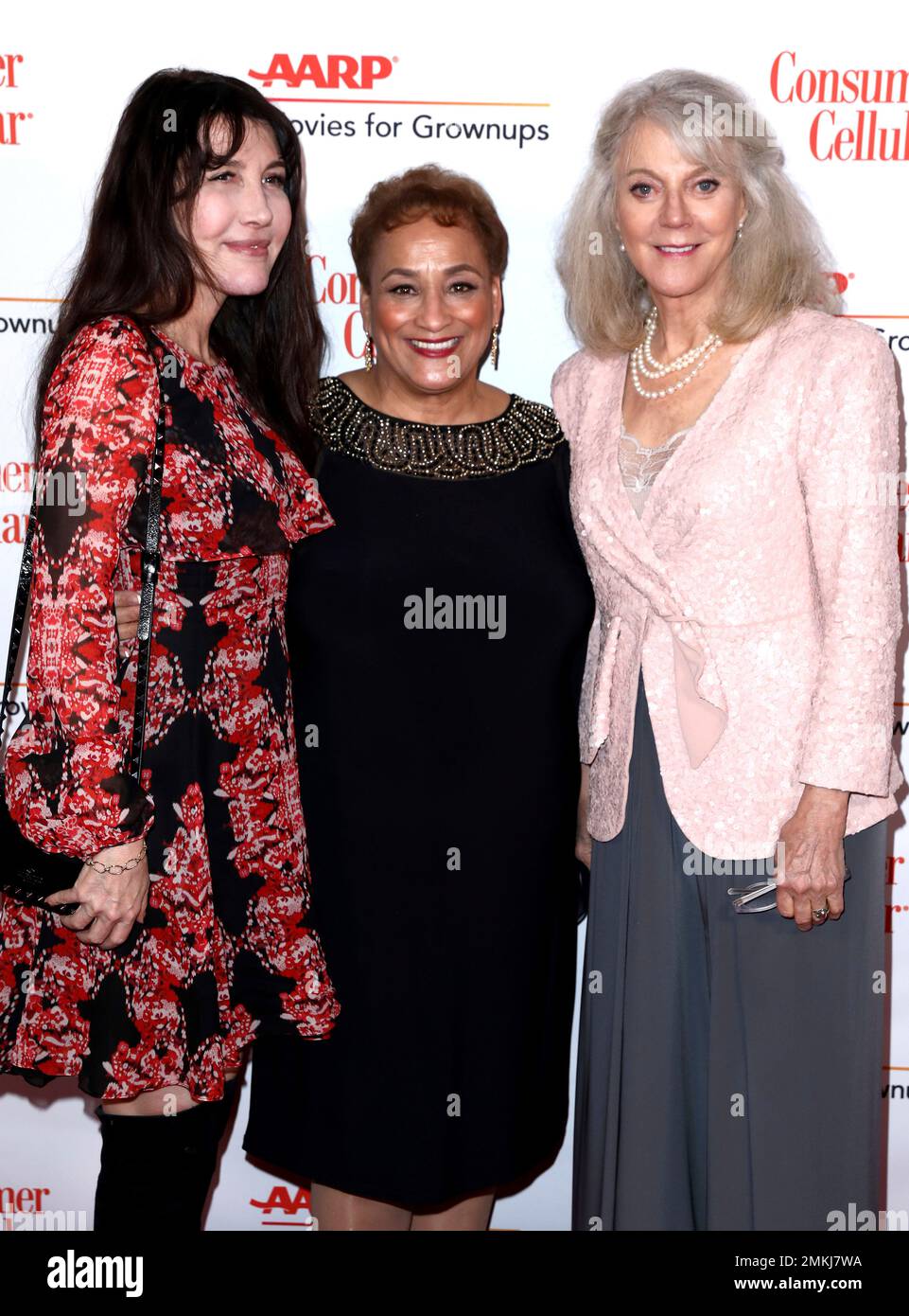 Gillian Greene, from left, AARP CEO Jo Ann Jenkins and Blythe Danner ...