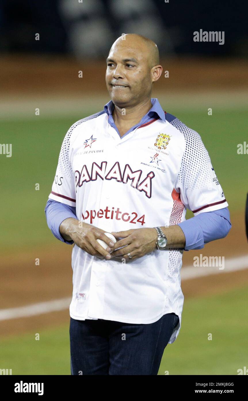 Baseball Hall of Fame inductee Mariano Rivera prepares to throw the ...