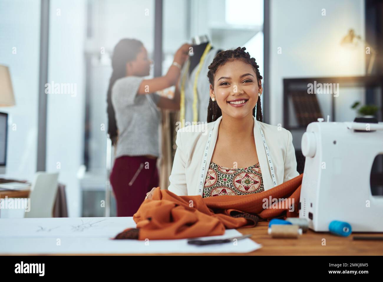 Fashion designer`s workplace fabric hi-res stock photography and images ...