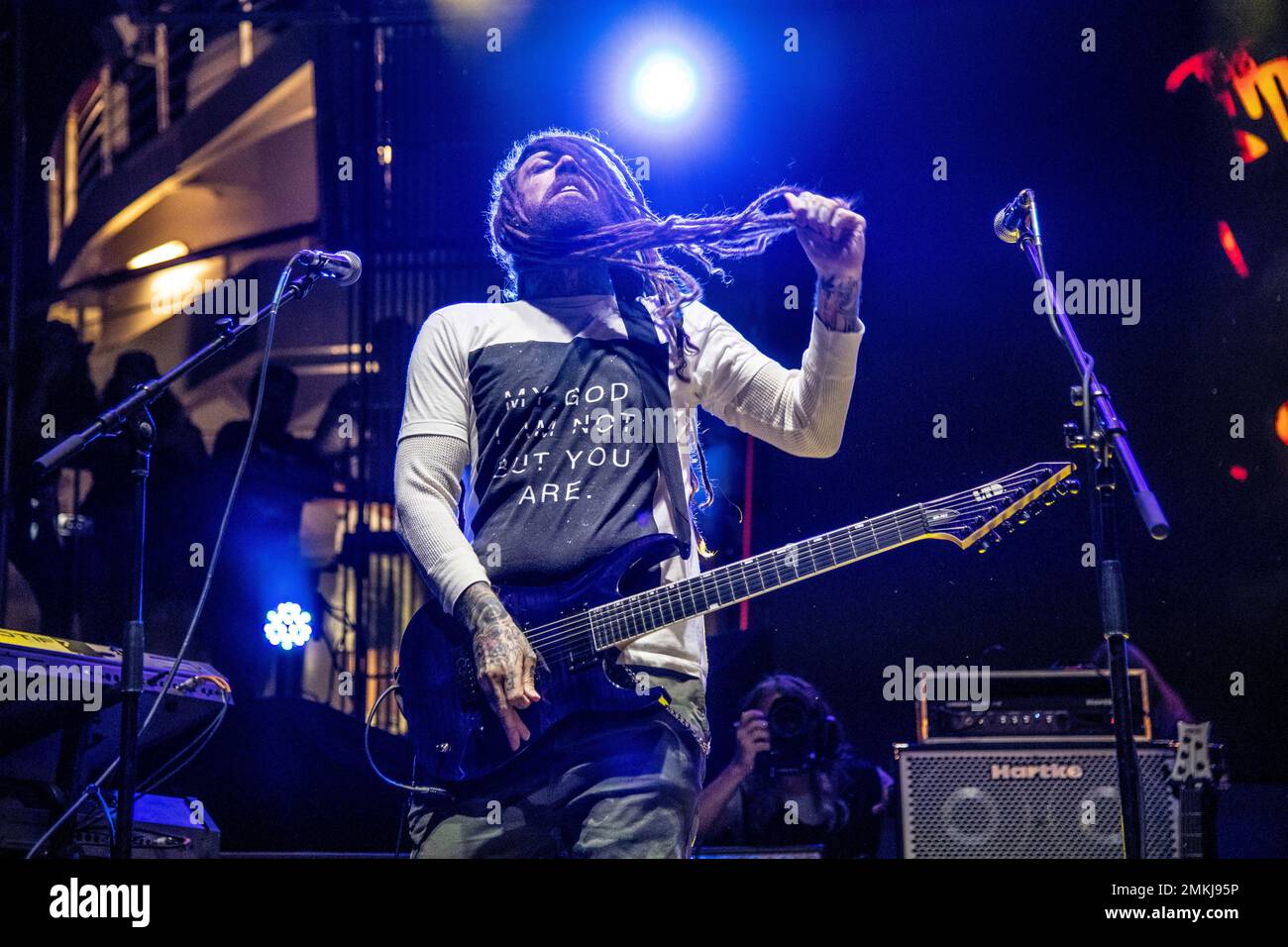 Brian Welch performs with The Stowaways on board the Carnival Valor ...