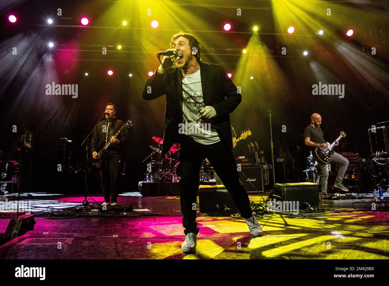Jesse Hasek of 10 Years performs on board the Carnival Valor during day ...