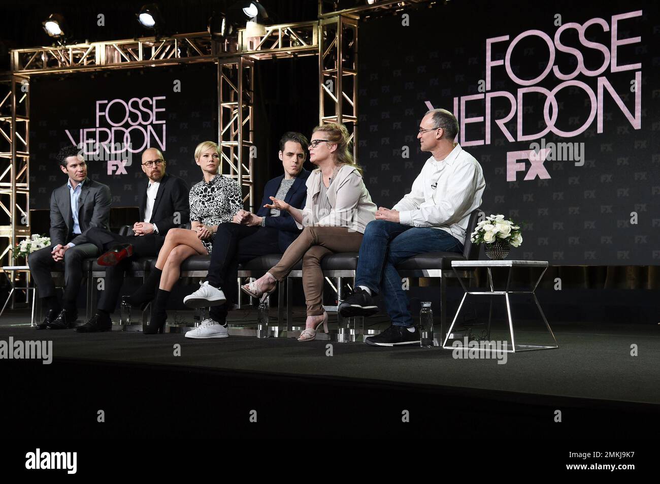 Thomas Kail, from left, Sam Rockwell, Michelle Williams, Steven ...