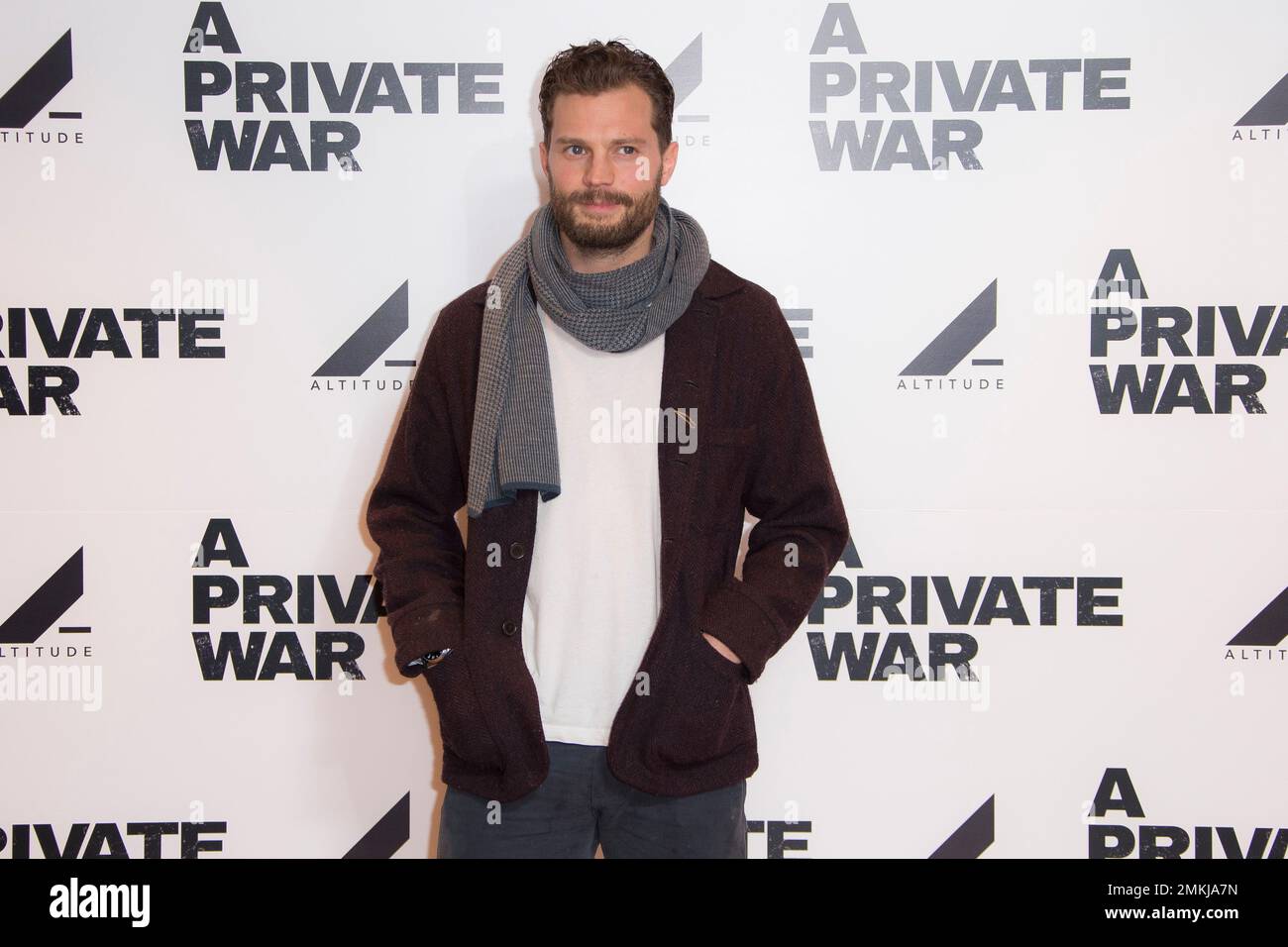 British actor Jamie Dornan poses for photographers upon arrival for a ...