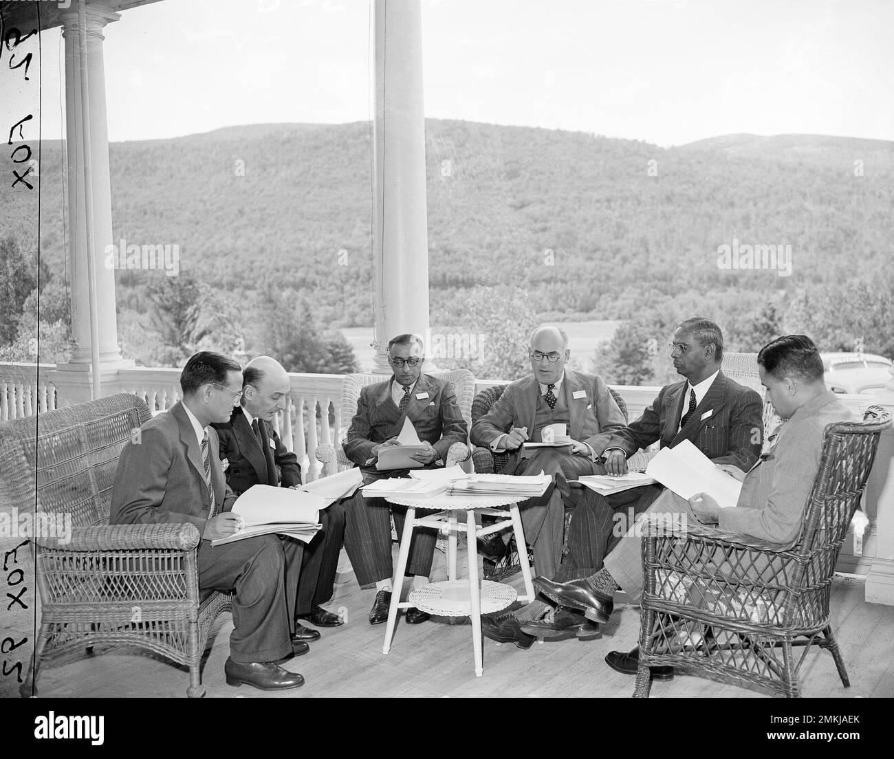 Representatives at the Monetary conference for India, from left: B.K ...