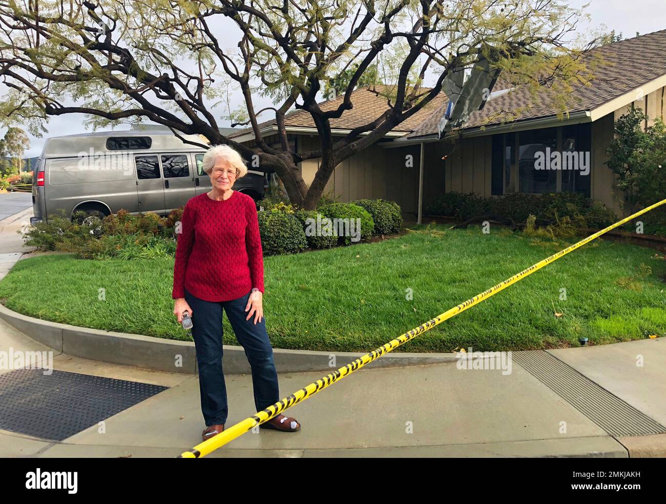Catherine Paulson, 78, stands in front of her Yorba Linda, Calif., home ...