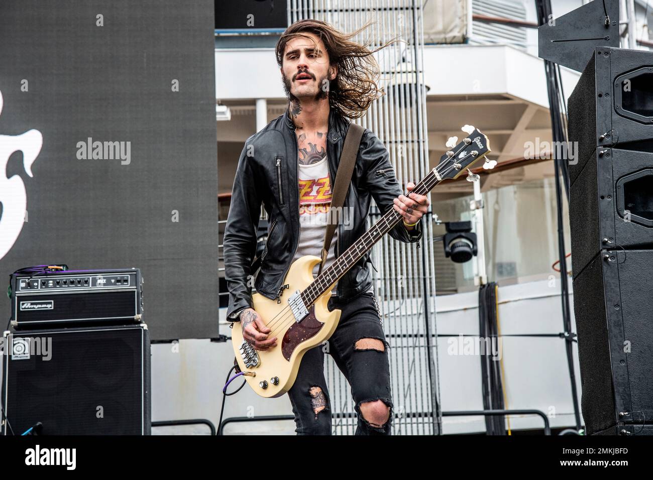 Jake Massanari of Them Evils performs on board the Carnival Valor ...
