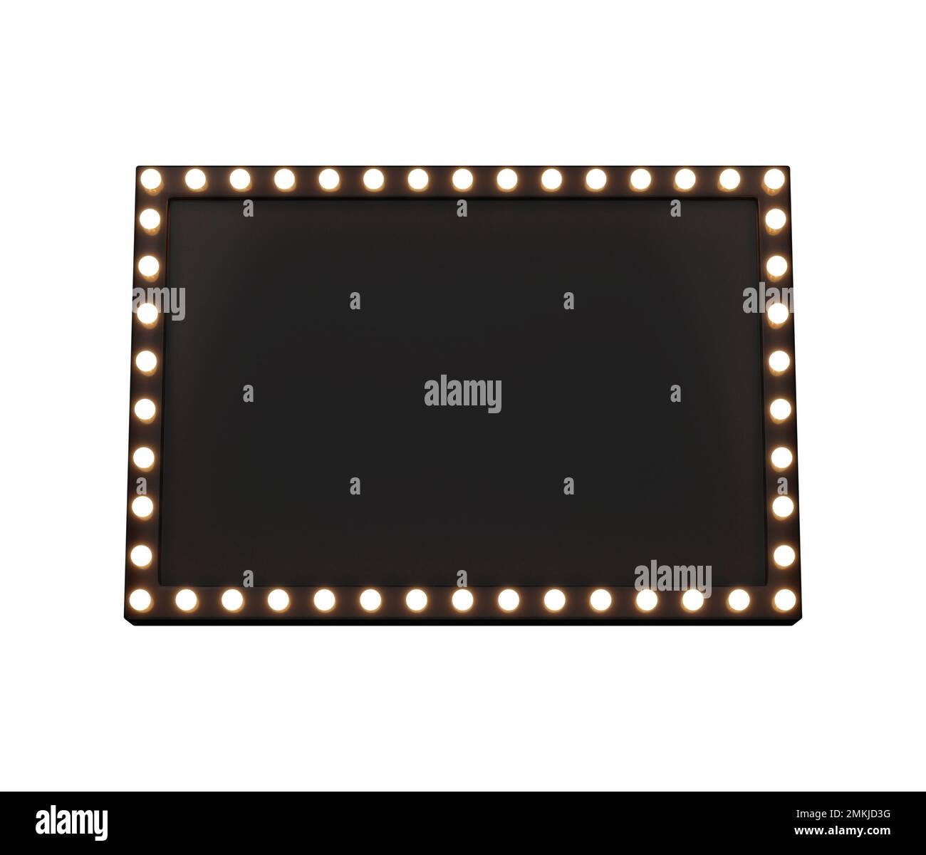 3d retro black signboard with glowing yellow light bulb . Concept of ...