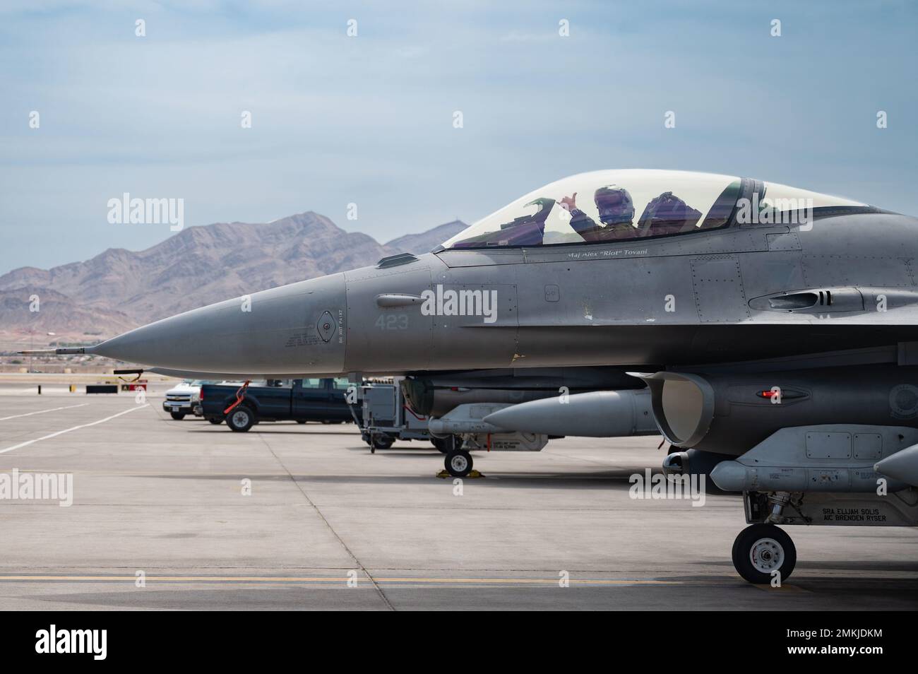 An F-16CM Fighting Falcon, pilot, assigned to the 85th Test and ...