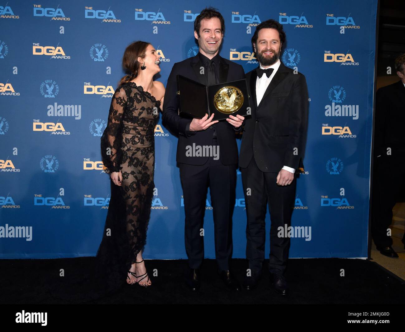 Bill Hader, center, winner of the award for outstanding directorial achievement in a comedy ...