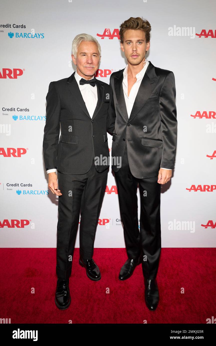 Austin Butler, right, and Baz Luhrman arrives at AARP's 21st annual ...