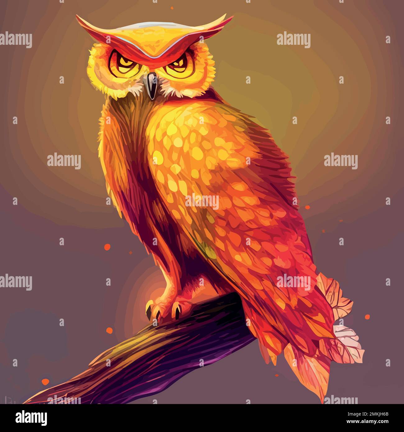 Orange Owls Clipart