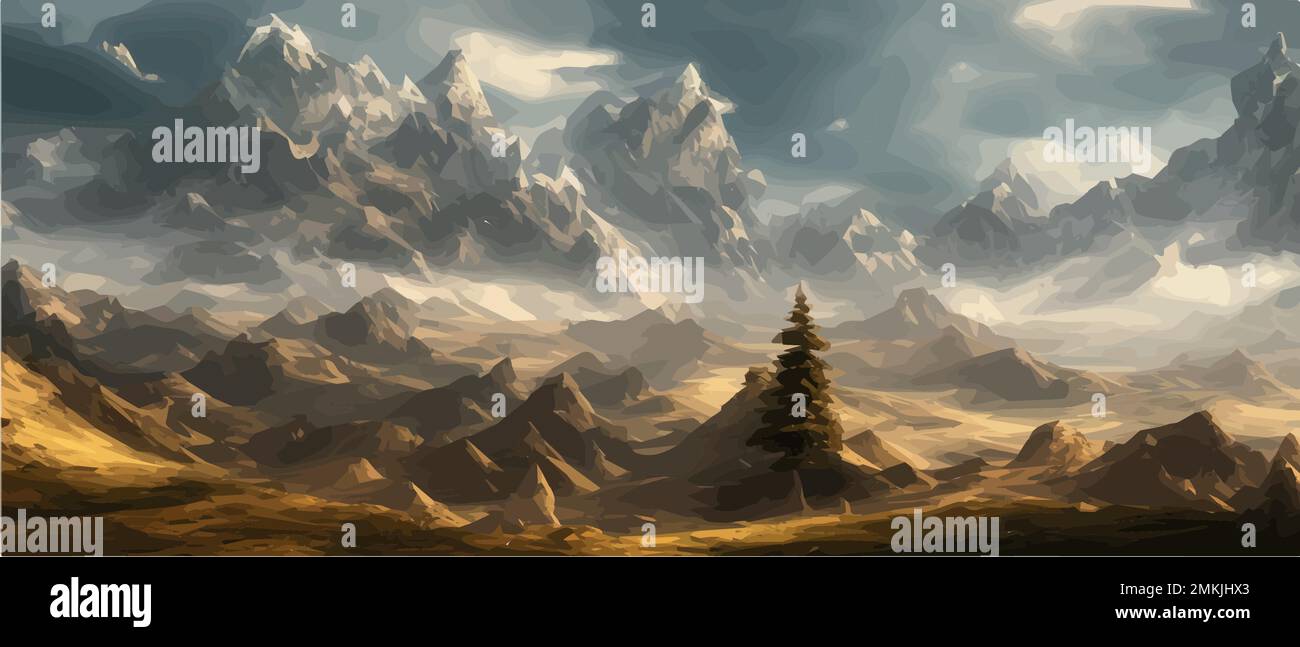 Classic landscape view Stock Vector Images - Alamy