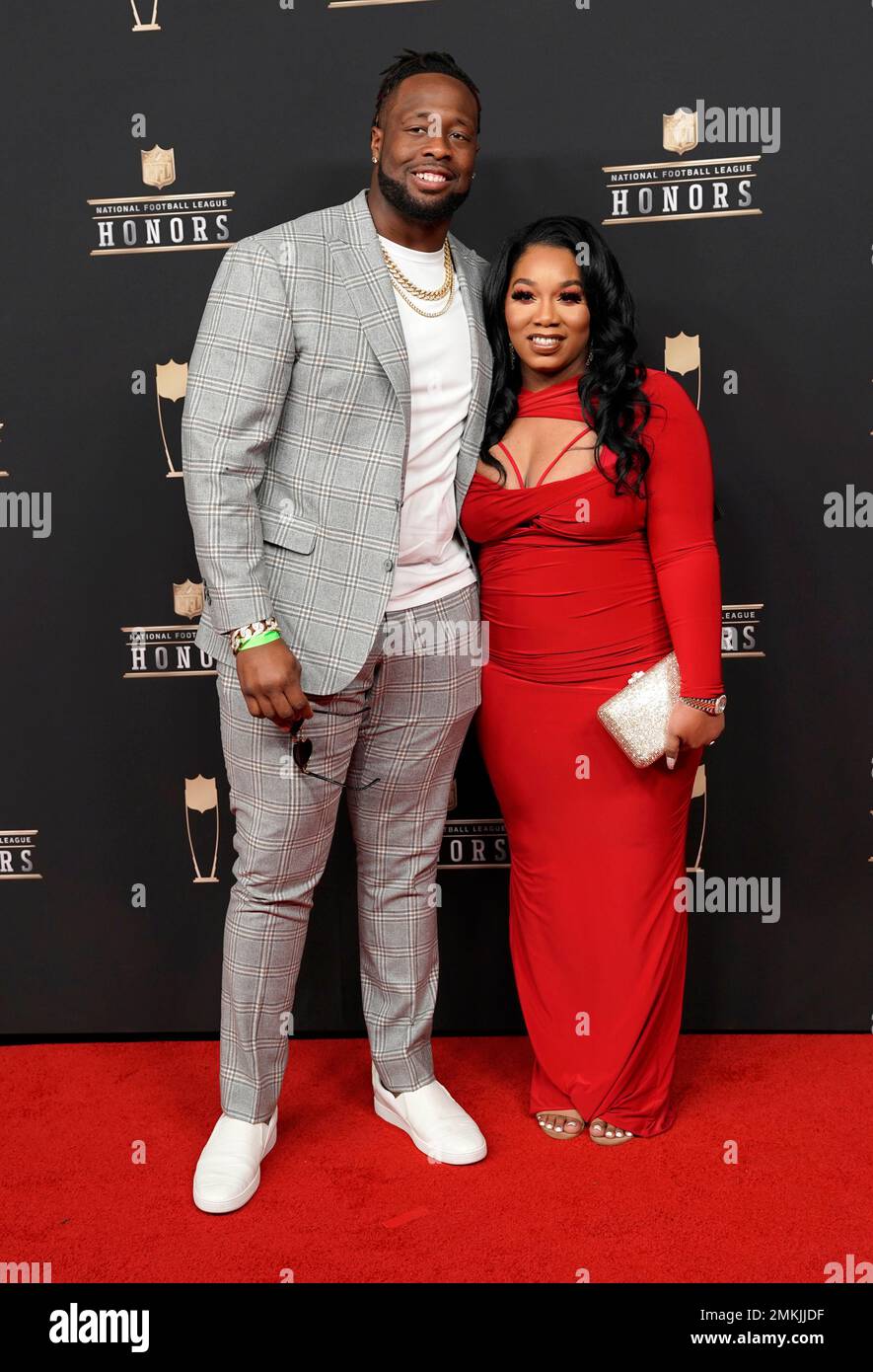 Gerald McCoy of the TampaBay Buccaneers, left, and Ebony McCoy arrive ...