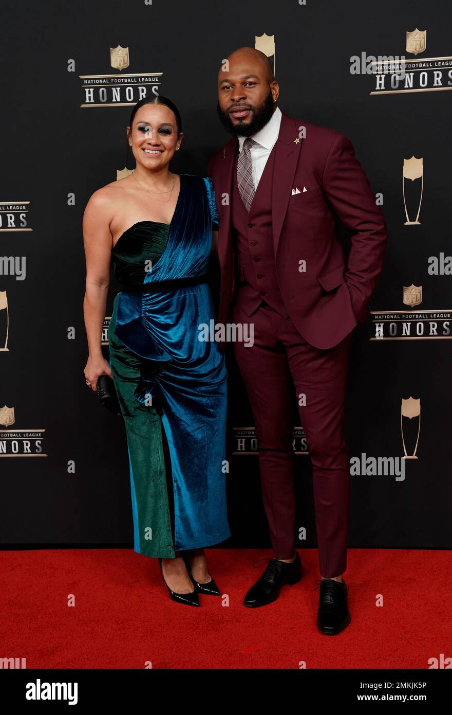 Antoine Bethea of the Arizona Cardinals, right, and Samantha Romantini ...