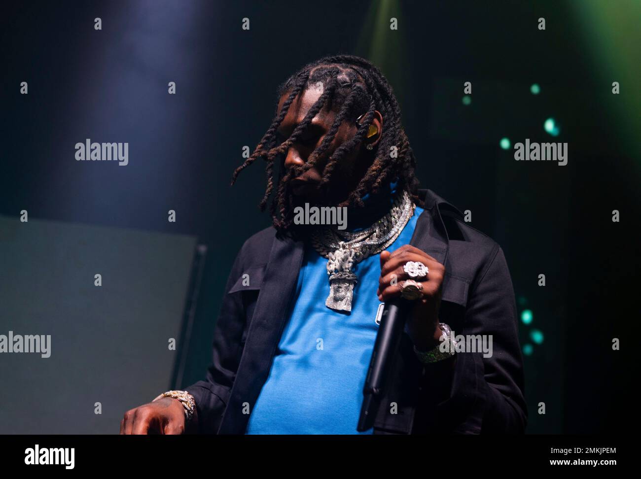 Offset, of Migos, performs on stage at the Capitol Record Super Bowl ...
