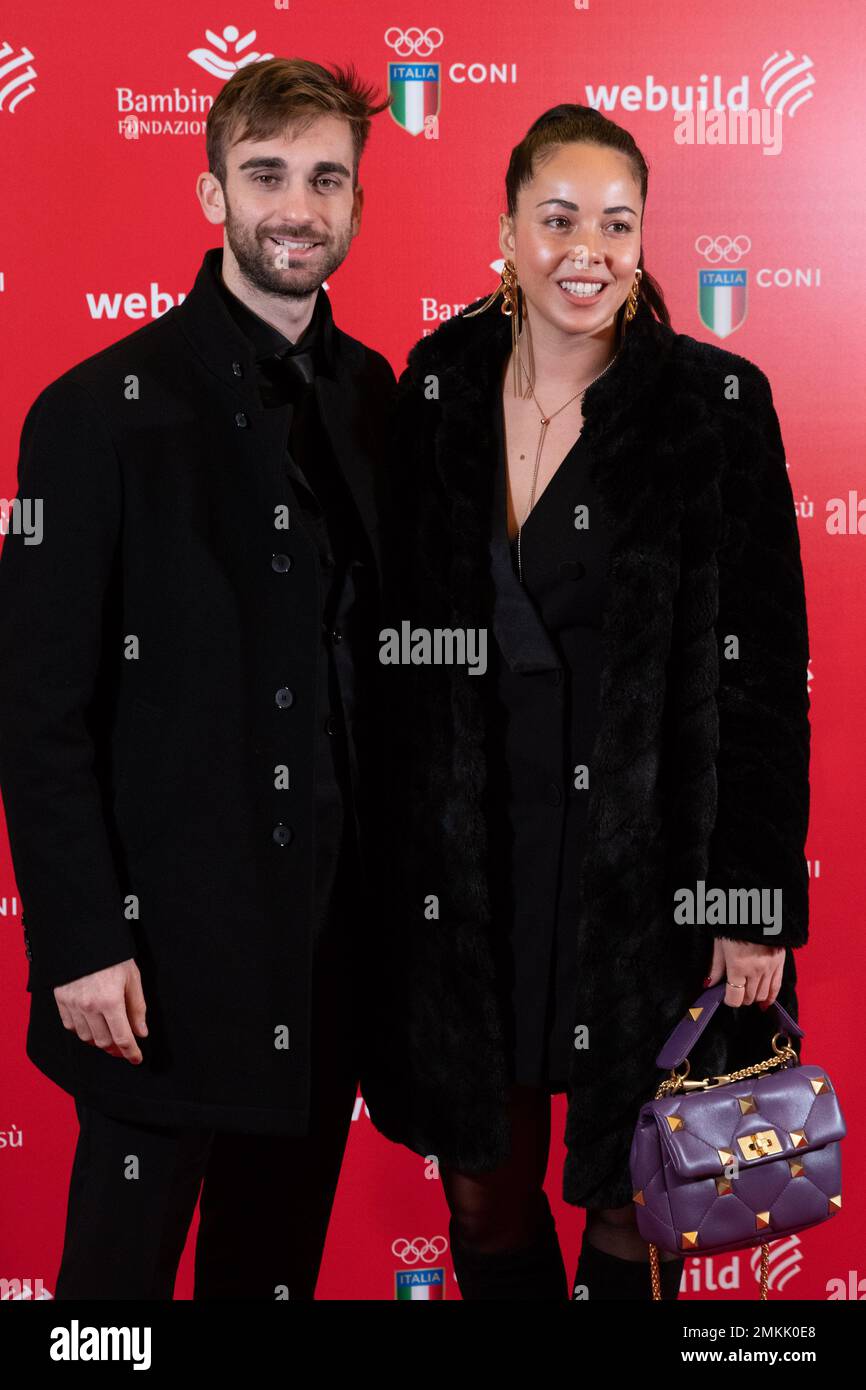 Daniele Garozzo and Alice Volpi during the Rappresentation Red Carpet ...