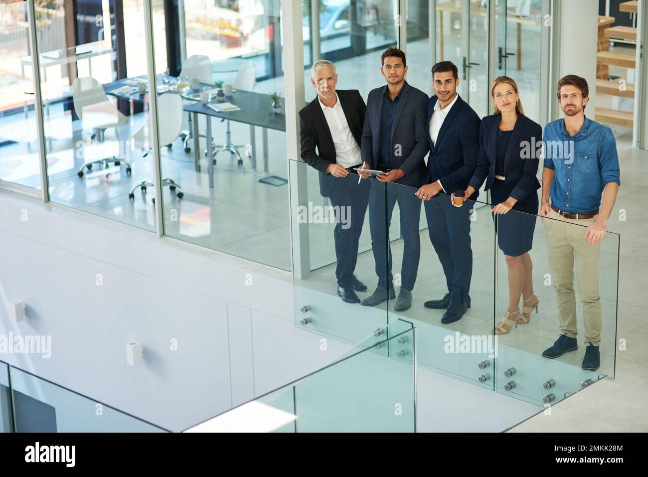 Working together builds a cohesive organization. Full length shot of a ...